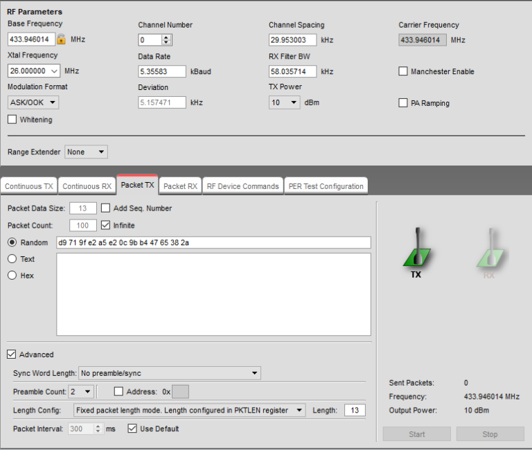 Cloning the remote control of an RC-switch using TI CC1101 - GrSpy